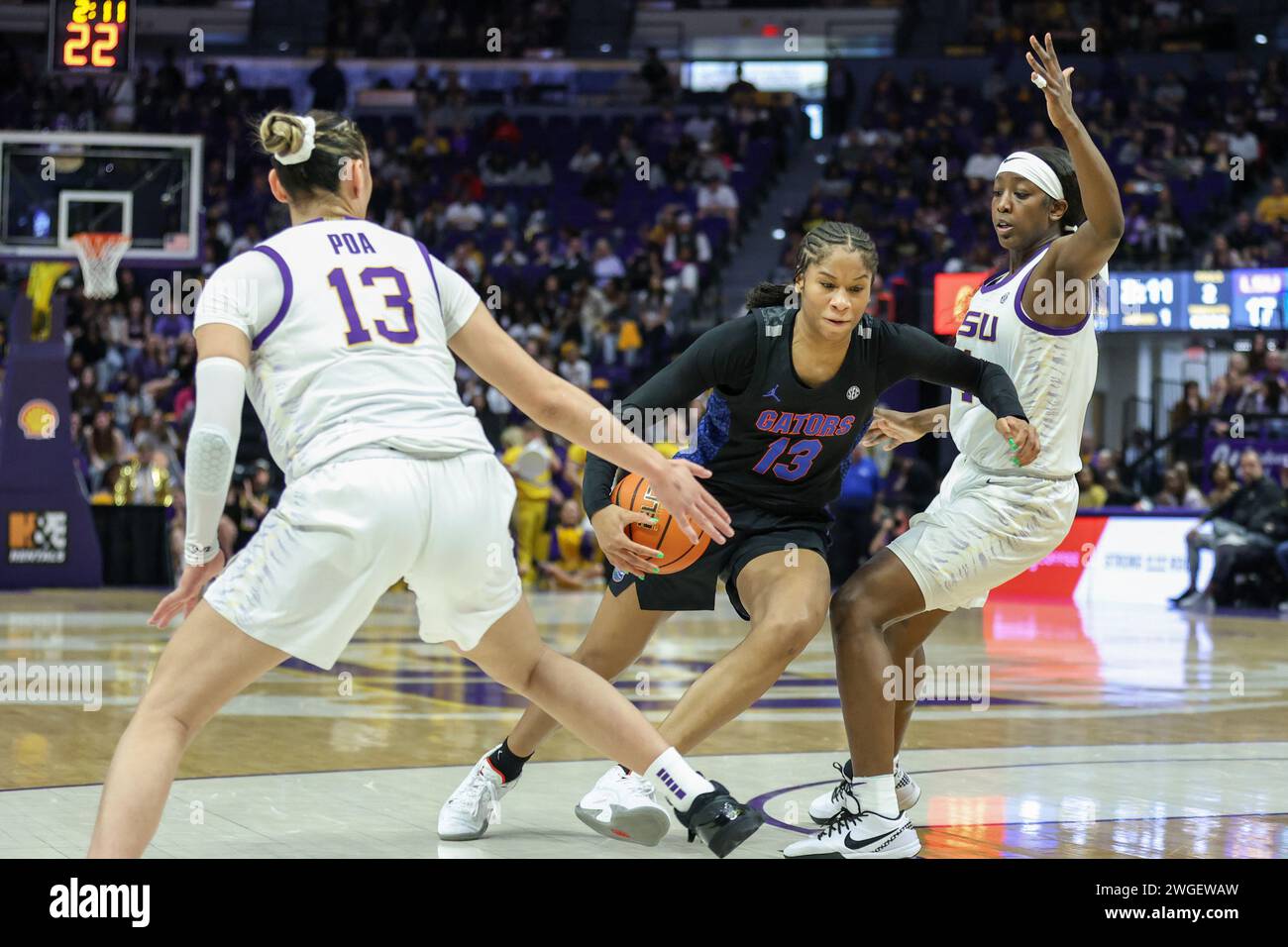 Baton Rouge, LA, USA. 04th Feb, 2024. Florida's Laila Reynolds (13 ...