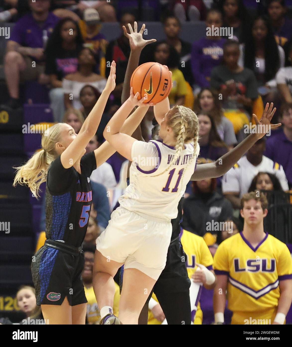 Baton Rouge, USA. 04th Feb, 2024. LSU Lady Tigers guard Hailey Van Lith ...