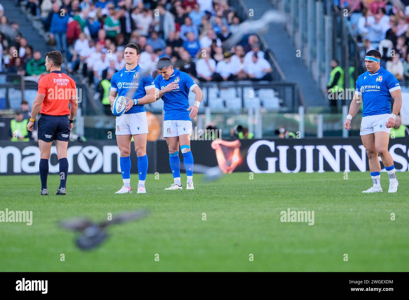 Paolo Garbisi of Italy seen in action during the Guinness Men's Six ...