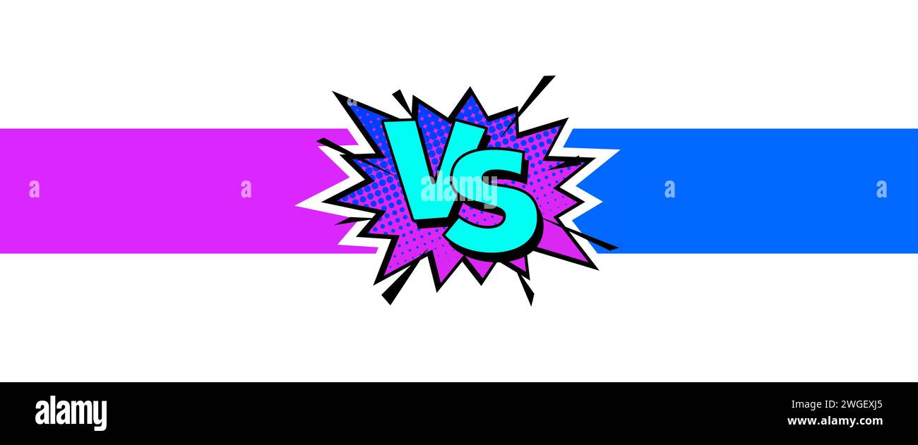 Cartoon comic background. Vs, fight versus. Comics book colorful ...