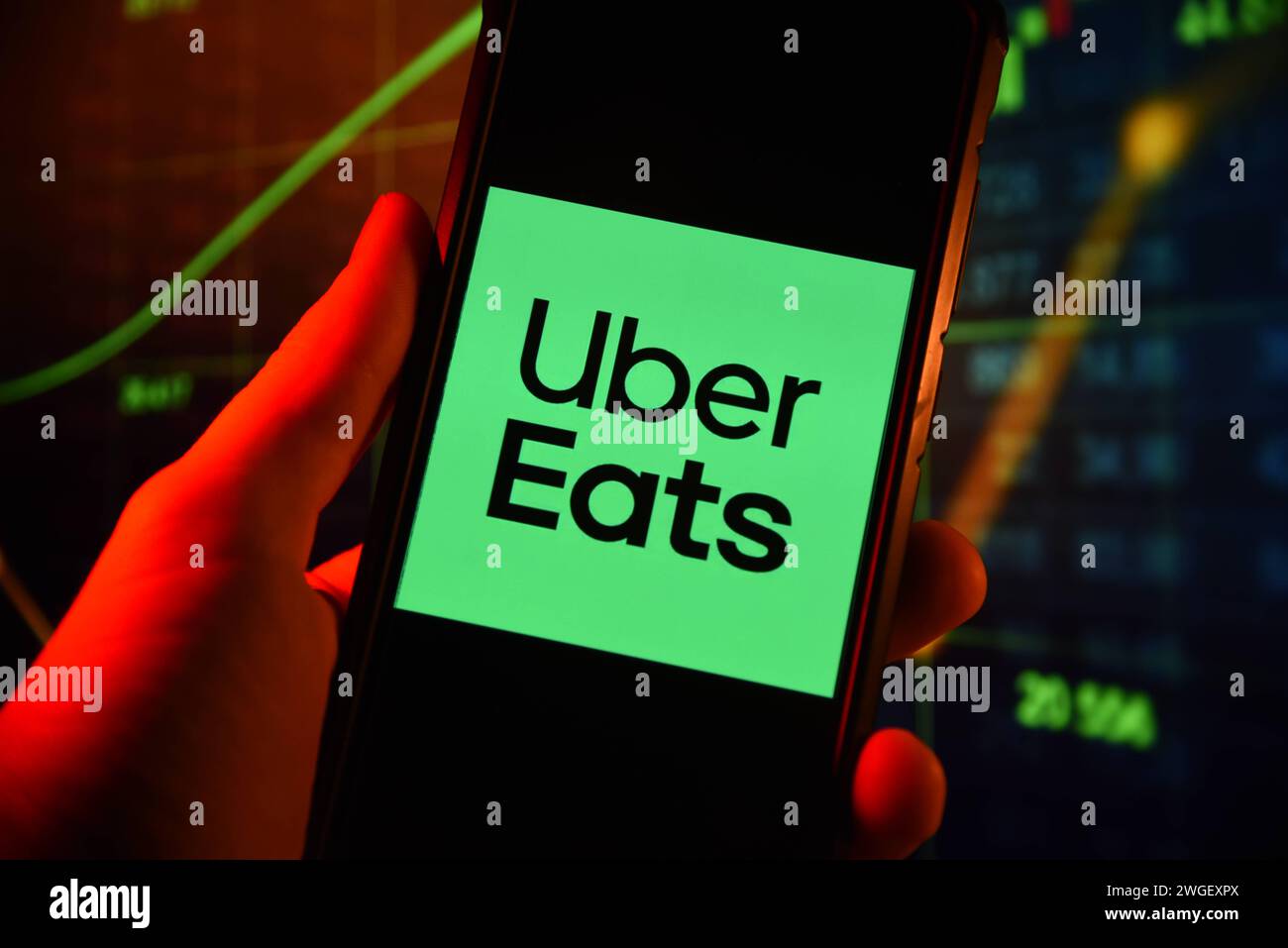 Multinational Companies Illustrations. Uber Eats logo is pictured on a ...