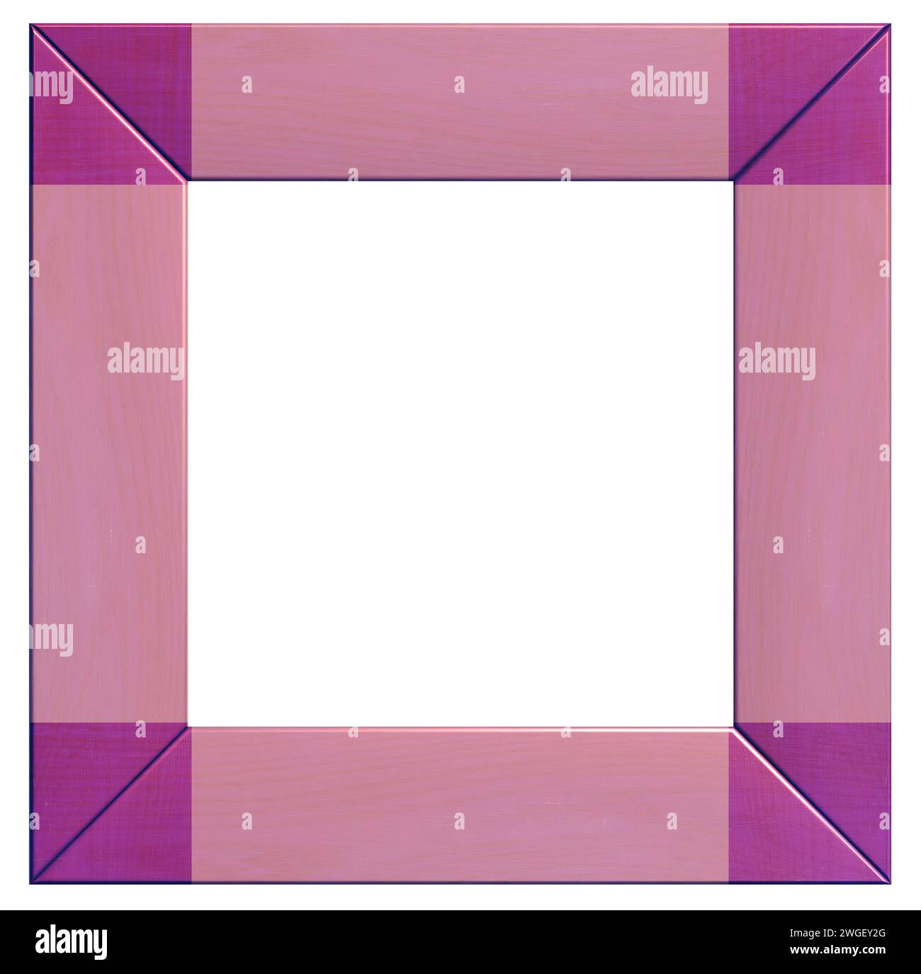 Blank square pink frame on isolated background Stock Photo - Alamy