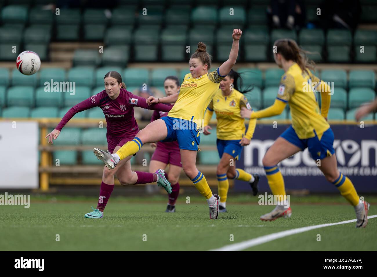 Barry, UK. 4th February 2024. Lauren Harris of Barry Town United during ...