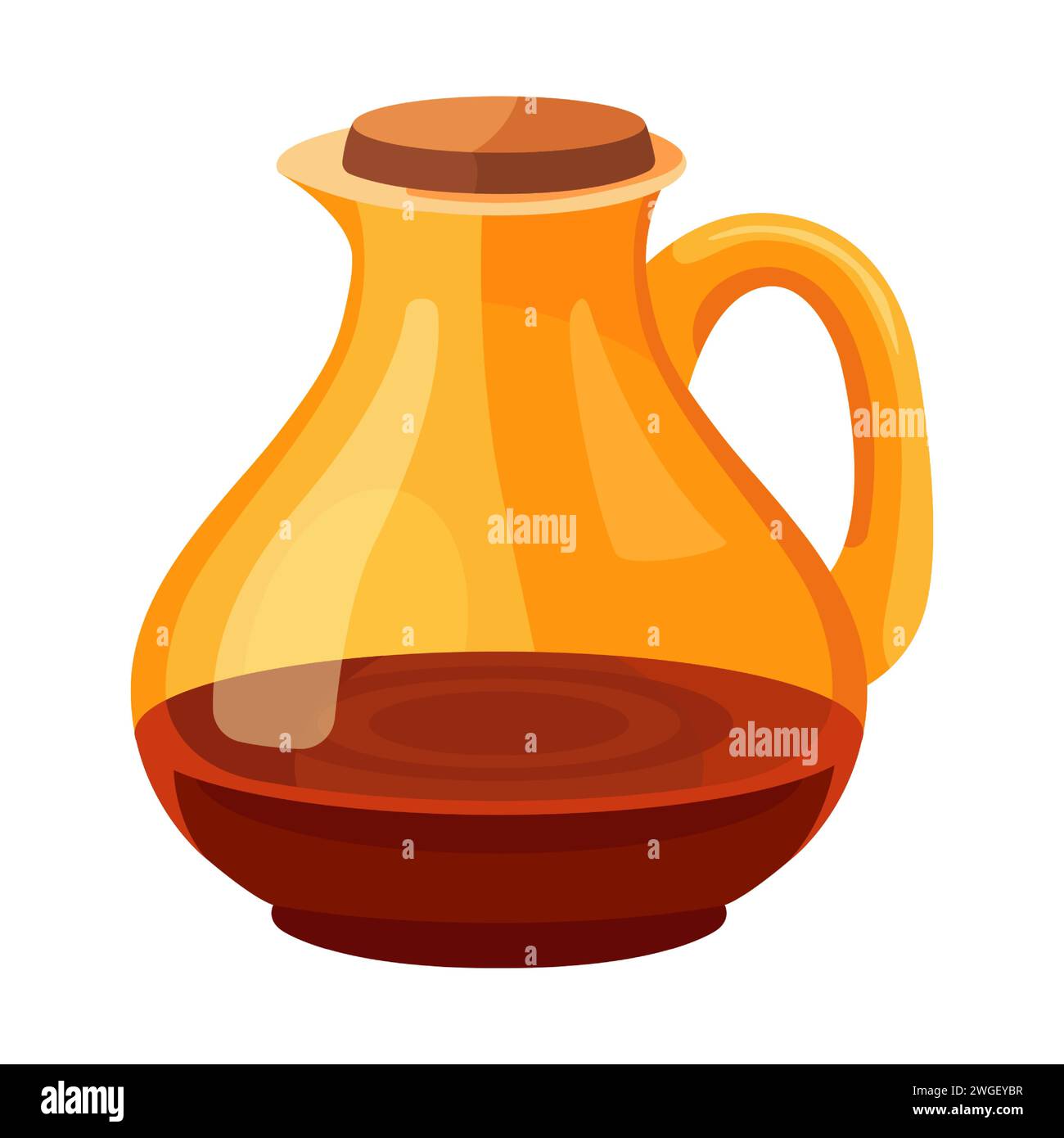 glass jug with oil. flat vector illustration Stock Vector Image & Art ...