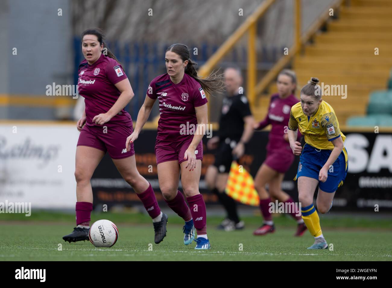 Barry, UK. 4th February 2024. Emma Beynon of Cardiff City Women during ...