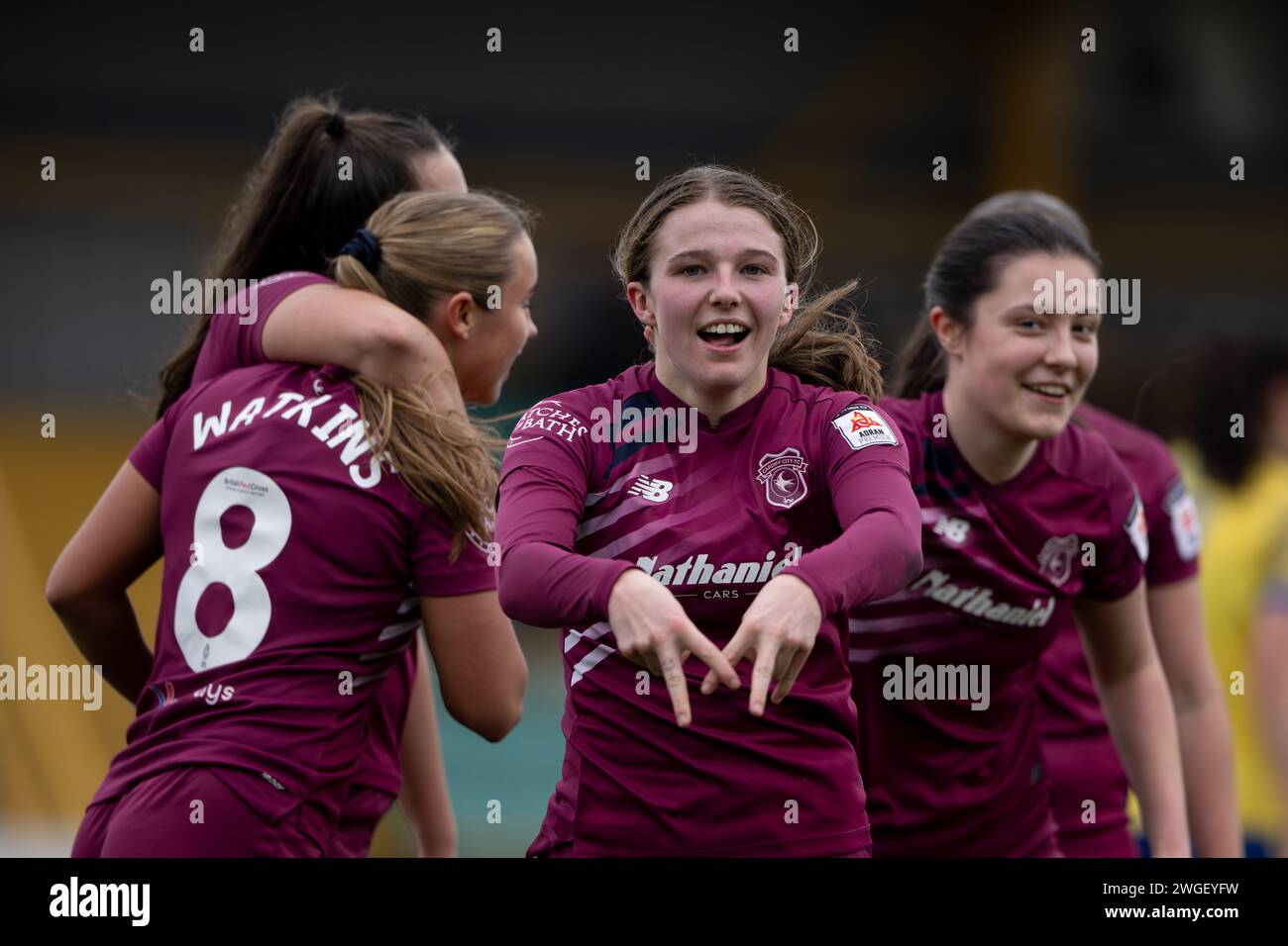 Barry, UK. 4th February 2024. Mikayla Cook of Cardiff City Women ...