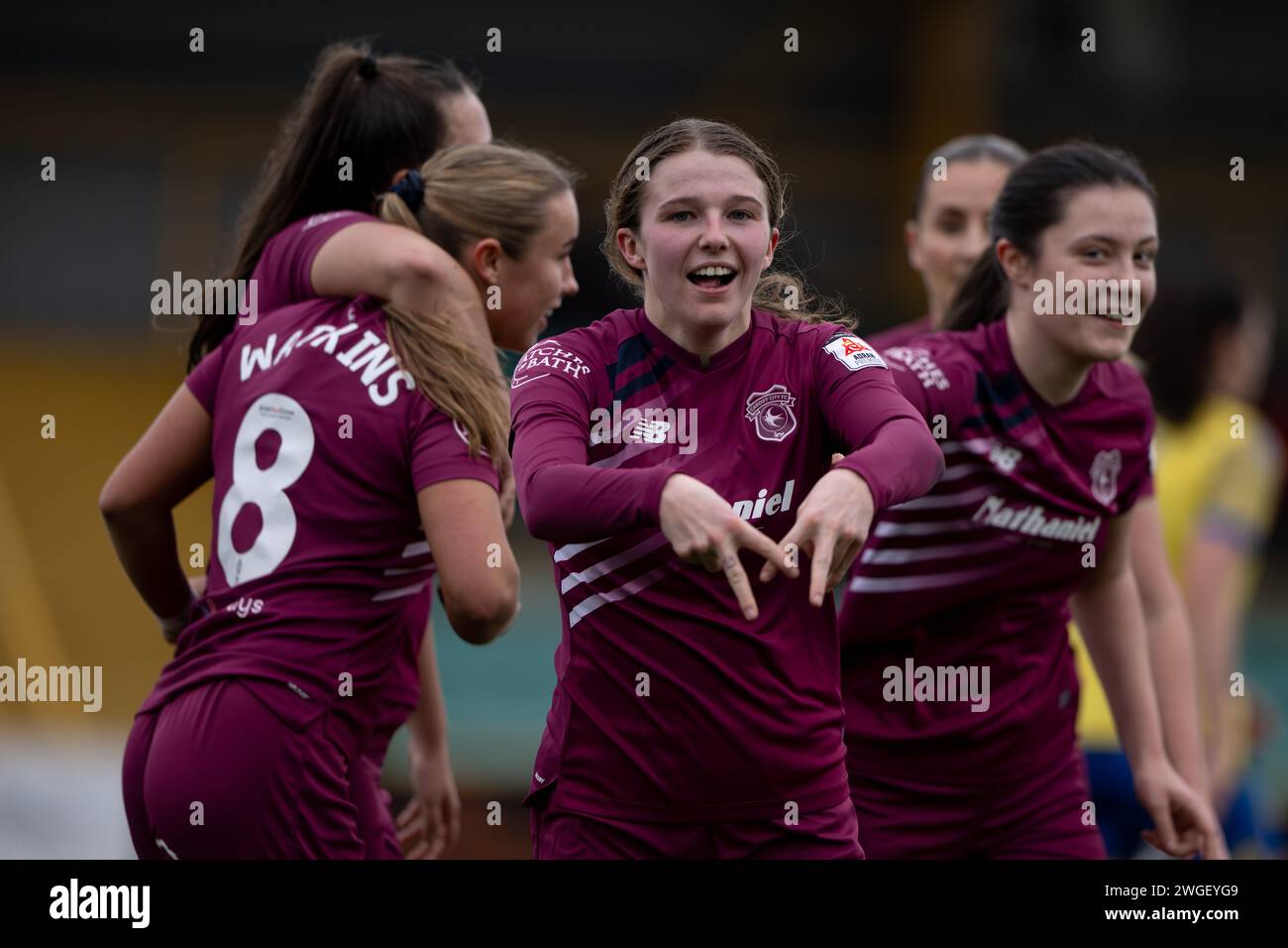 Barry, UK. 4th February 2024. Mikayla Cook of Cardiff City Women ...