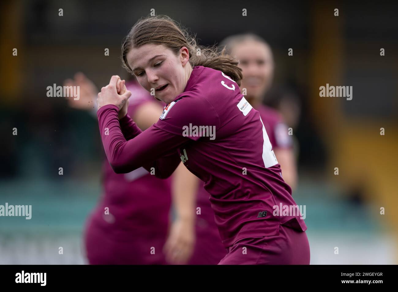 Barry, UK. 4th February 2024. Mikayla Cook of Cardiff City Women ...