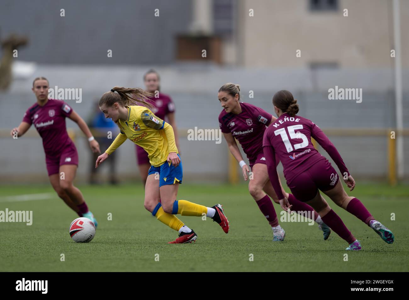 Barry, UK. 4th February 2024. Aimee Deacon of Barry Town United during ...