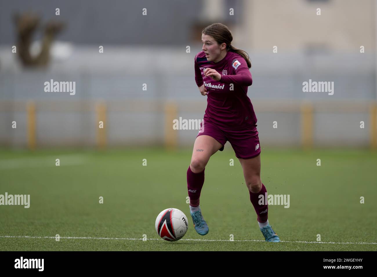 Barry, UK. 4th February 2024. Mikayla Cook of Cardiff City Women during ...