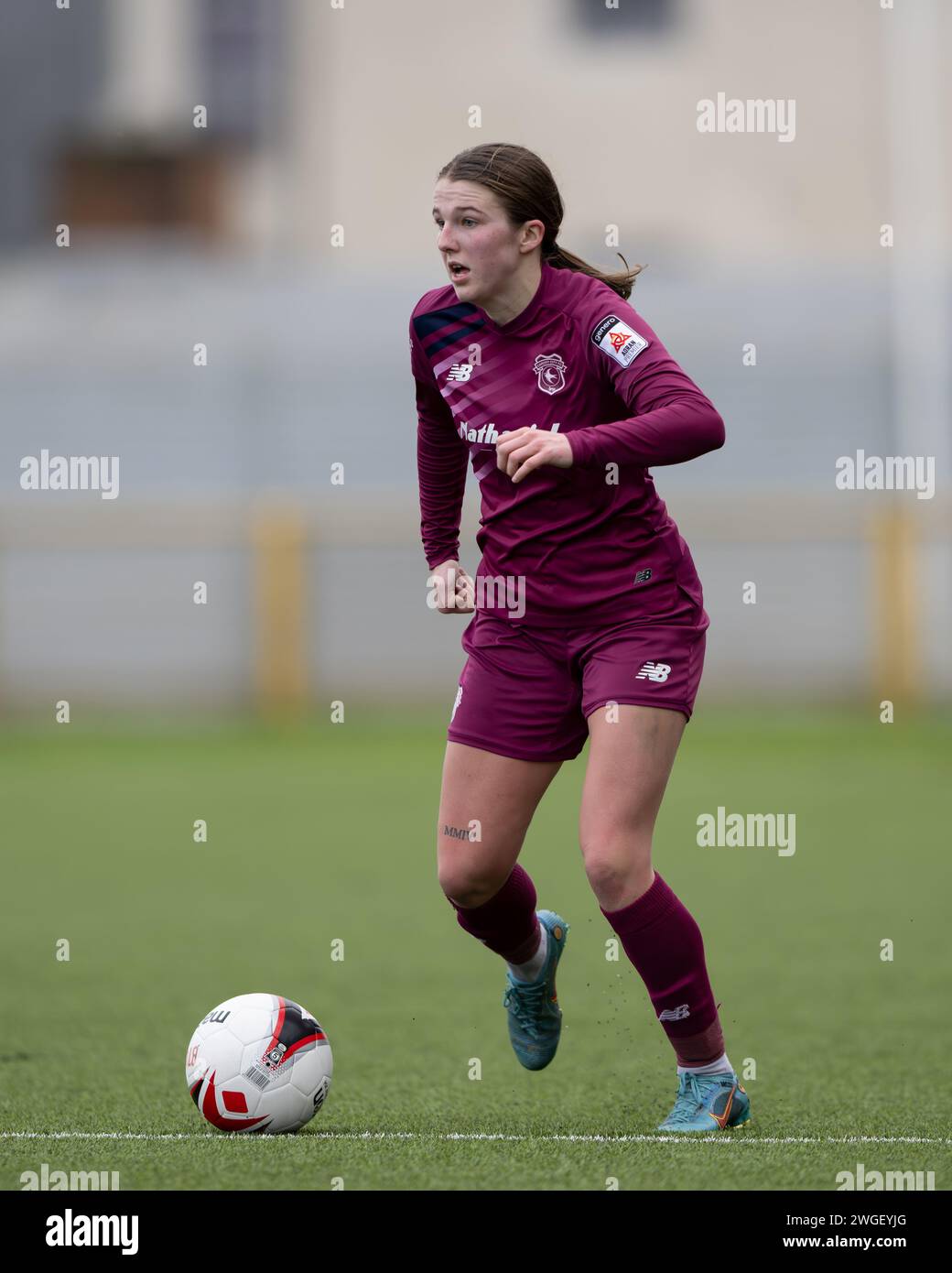 Barry, UK. 4th February 2024. Mikayla Cook of Cardiff City Women during ...