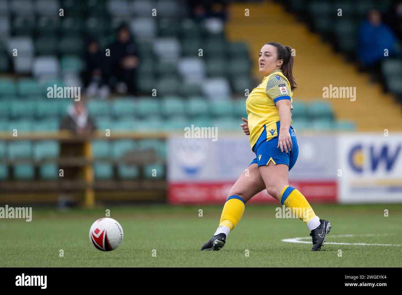 Barry, UK. 4th February 2024. Catherine Walsh of Barry Town United ...