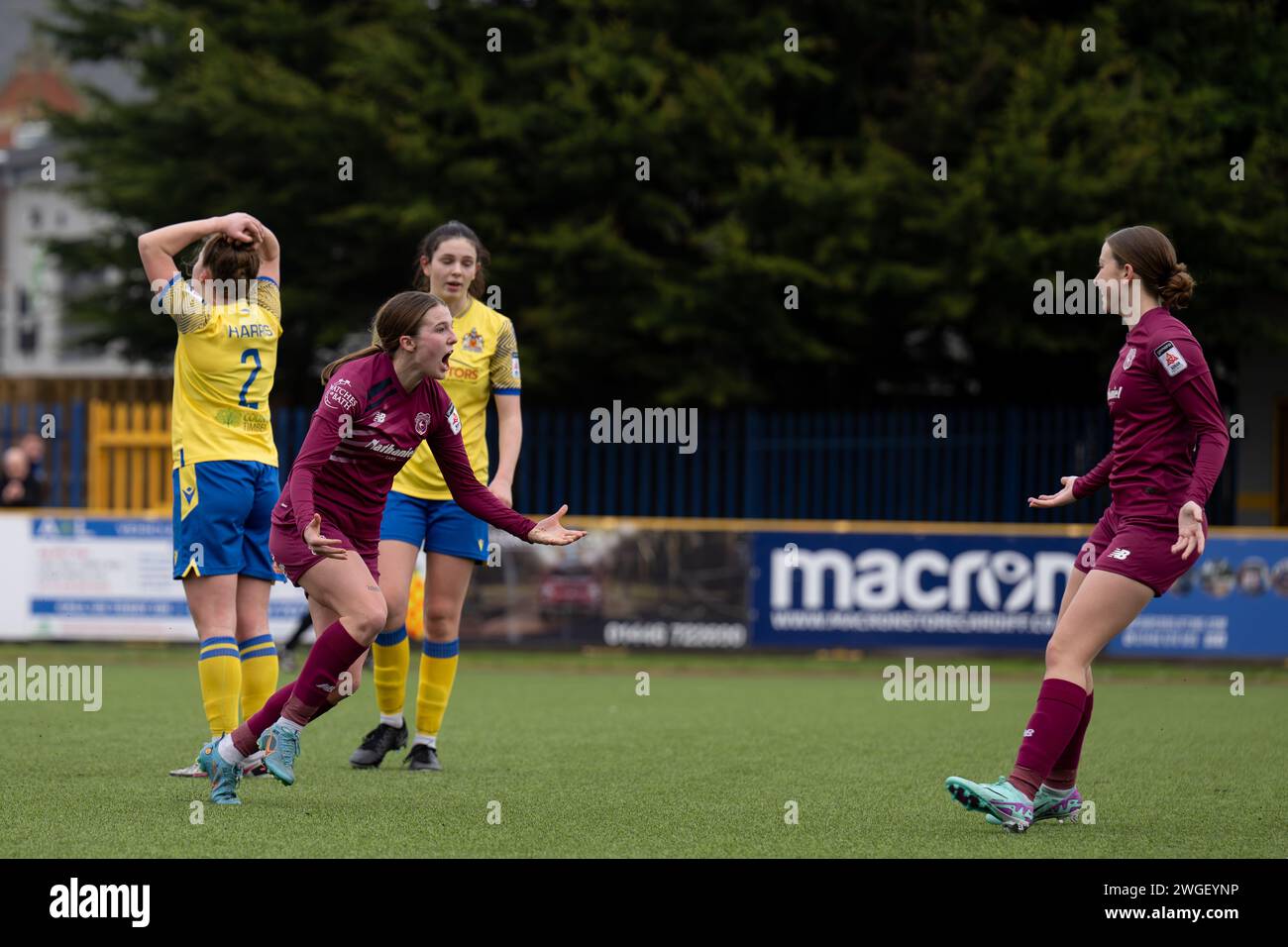 Barry, UK. 4th February 2024. Mikayla Cook of Cardiff City Women ...