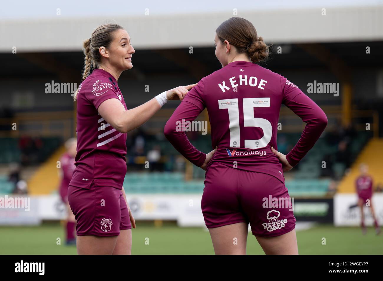 Barry, UK. 4th February 2024. Hannah Power of Cardiff City Women speaks ...