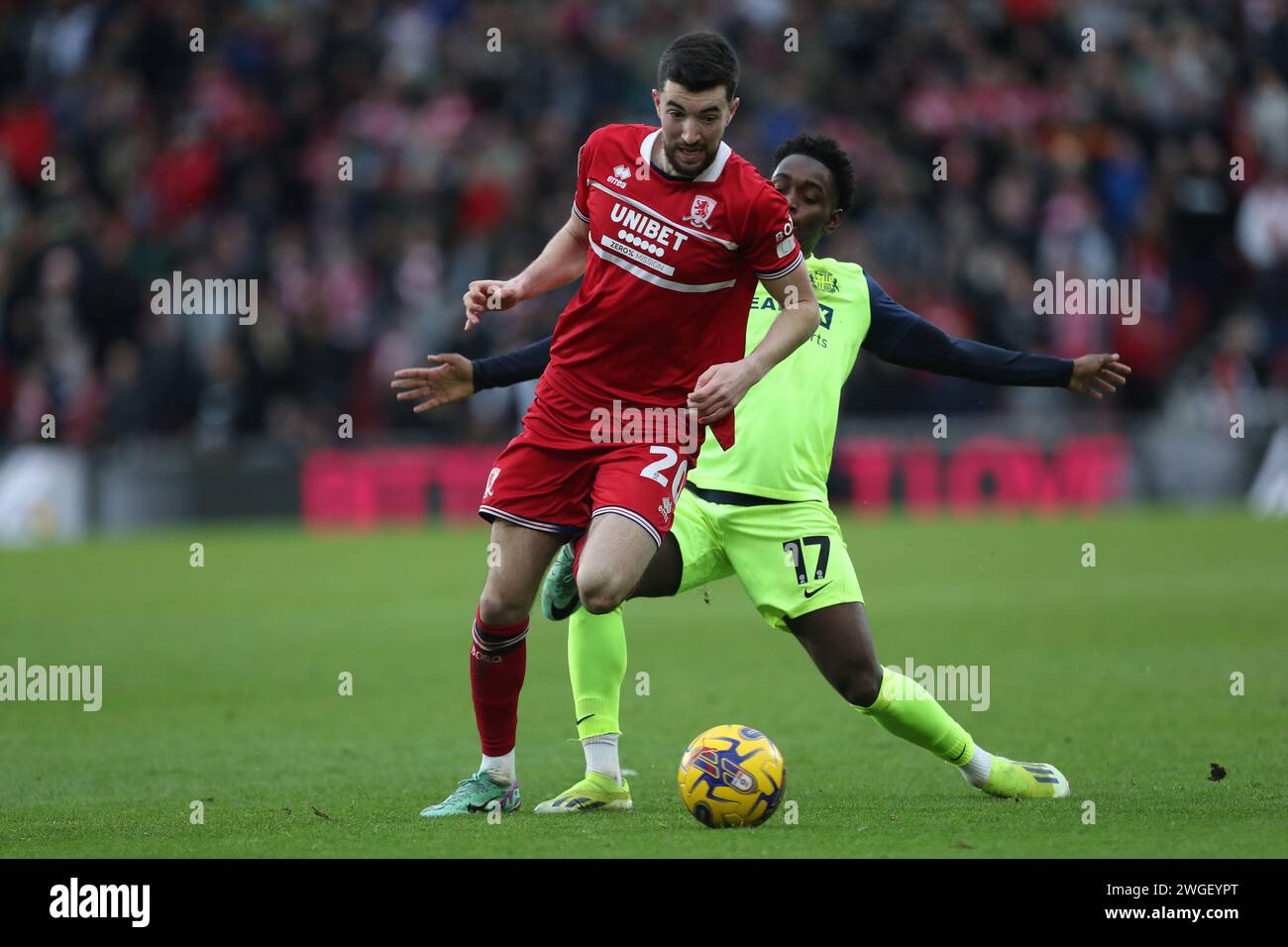 Middlesbrough's Finn Azaz in action with Sunderland's Abdoullah Ba ...