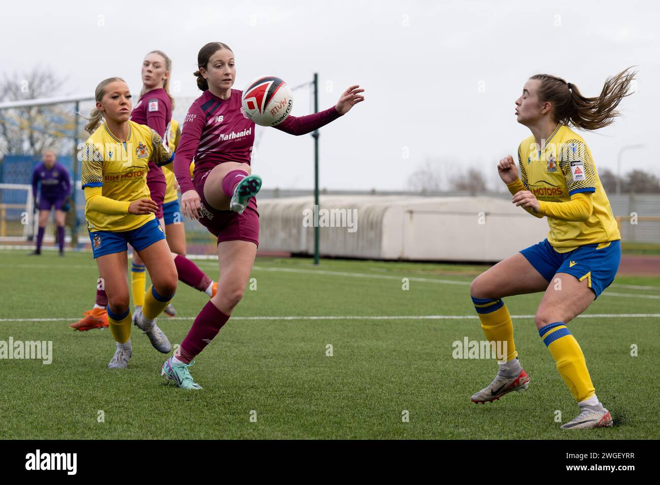 Barry, UK. 4th February 2024. Molly Kehoe of Cardiff City Women during ...