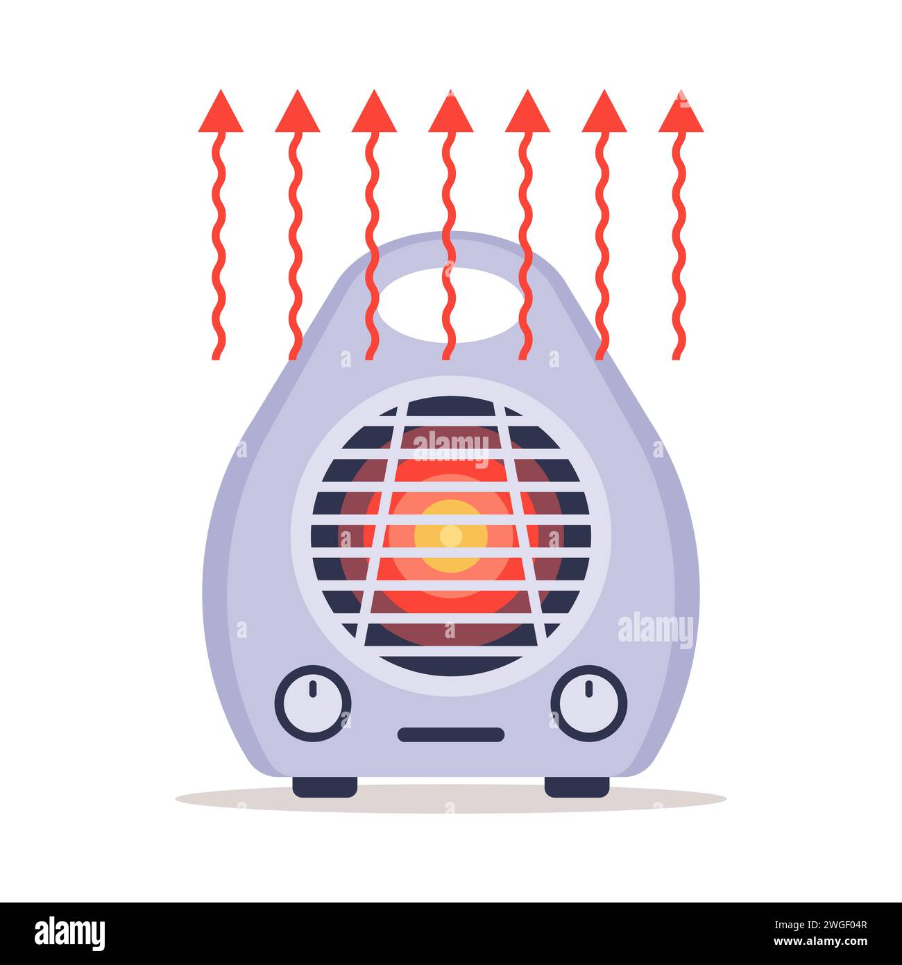 portable room heater. flat vector illustration Stock Vector Image & Art ...