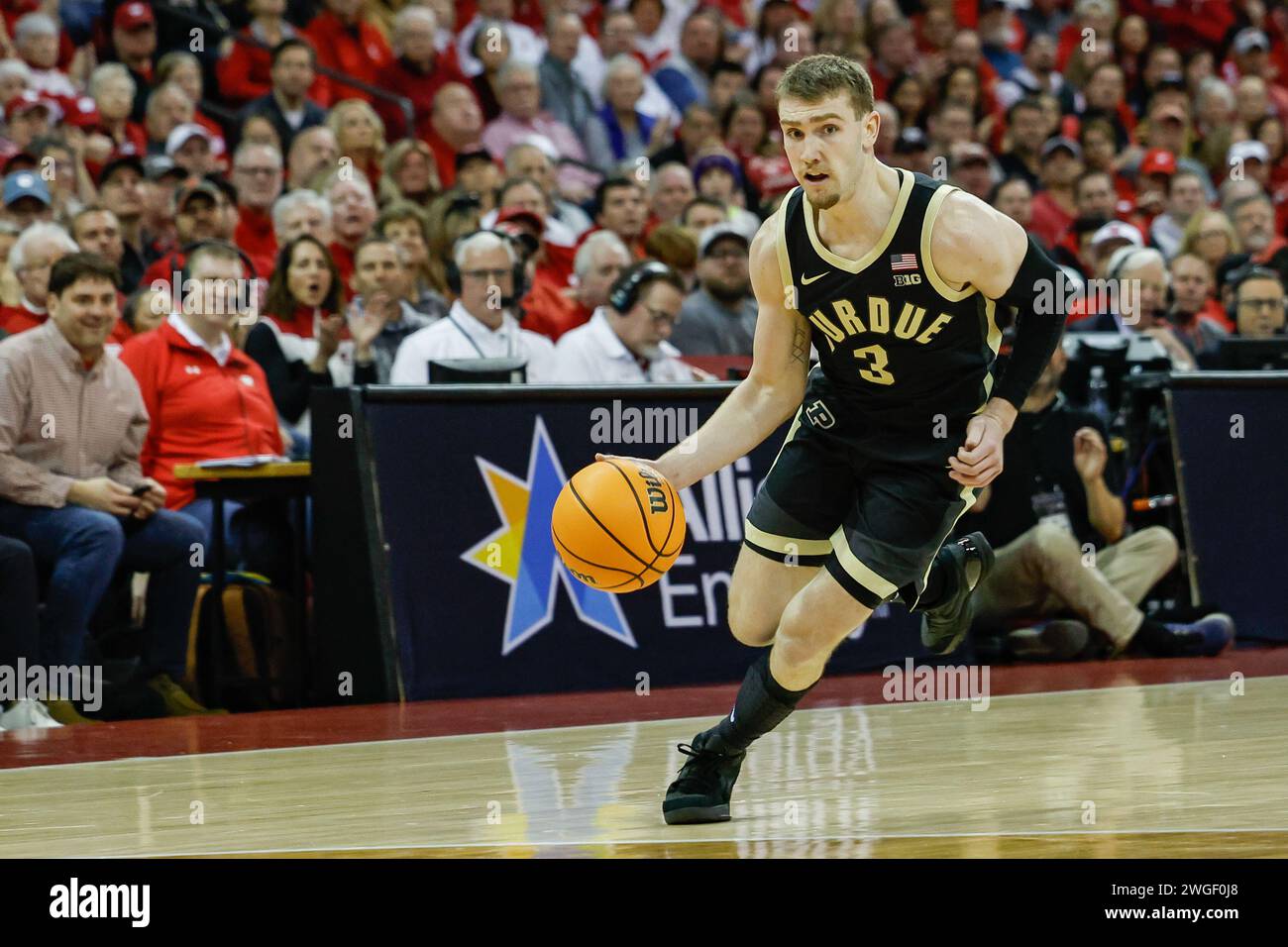 Madison, WI, USA. 4th Feb, 2024. Purdue Boilermakers guard Braden Smith ...