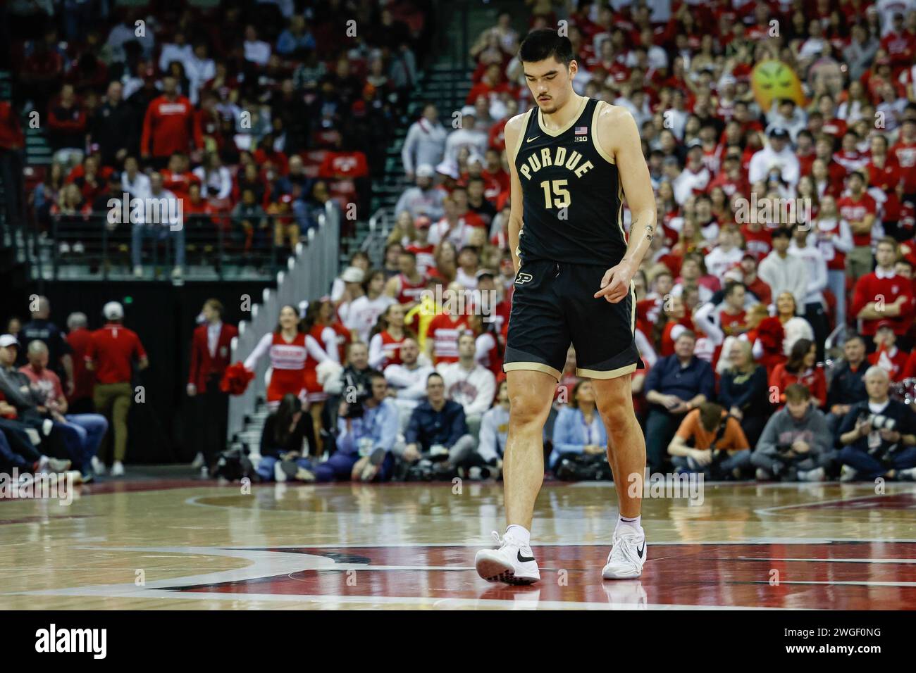 Madison, WI, USA. 4th Feb, 2024. Purdue Boilermakers center Zach Edey ...