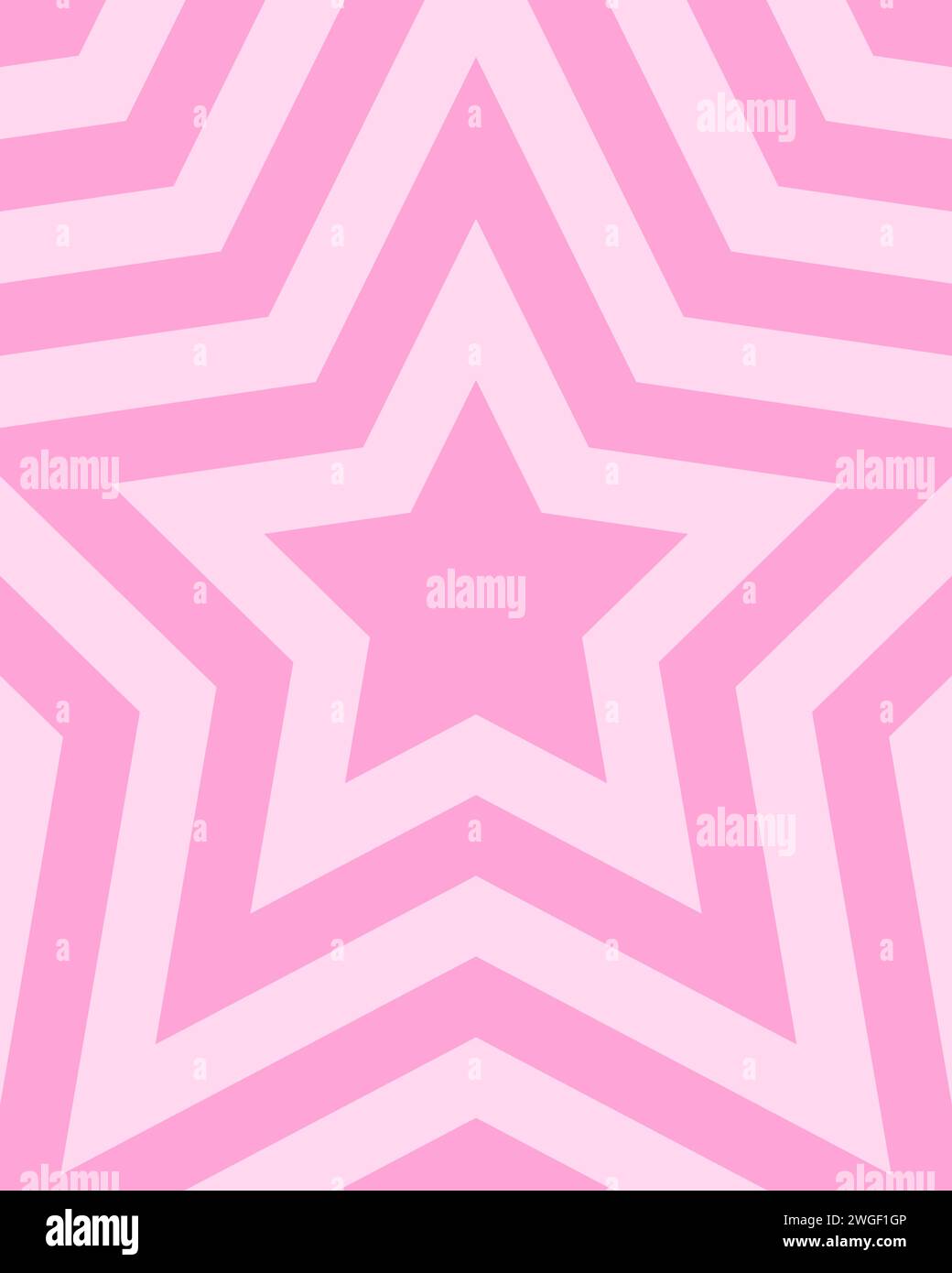 Concentric pink stars background. Trendy y2k pattern in pastel colors ...