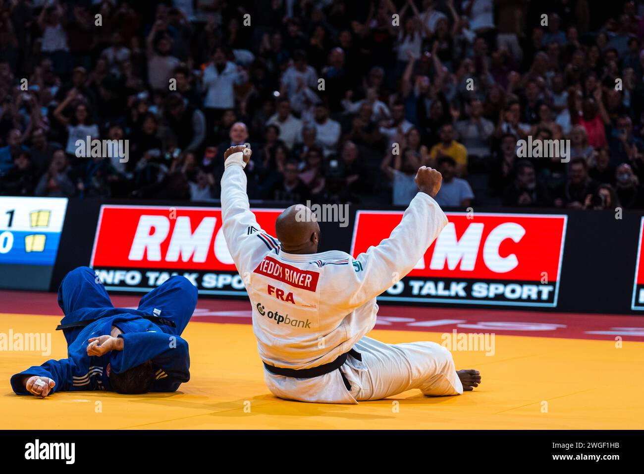 Teddy RINER (FRA) won the gold medal against Minjong KIM (KOR) in Men's ...