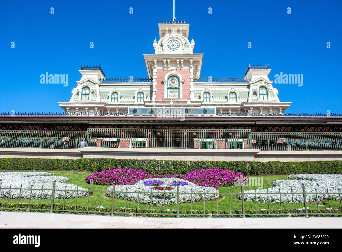 Entrance to Magic Kingdom, Walt Disney World Resort, Bay Lake, Orange ...