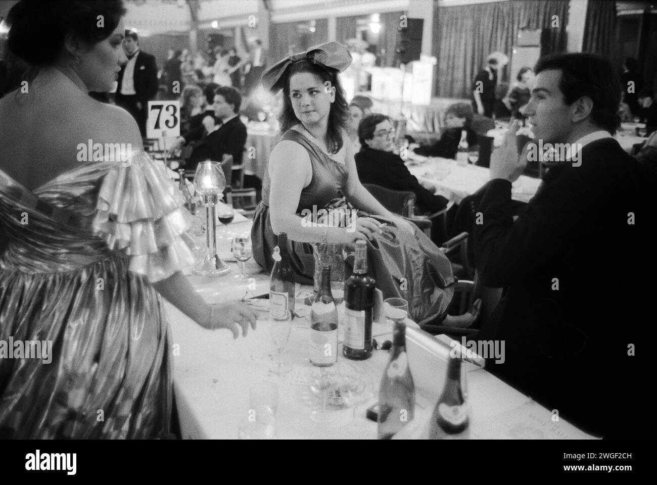 Mayfair, London, England circa May 1982. The belle of the ball in an ...