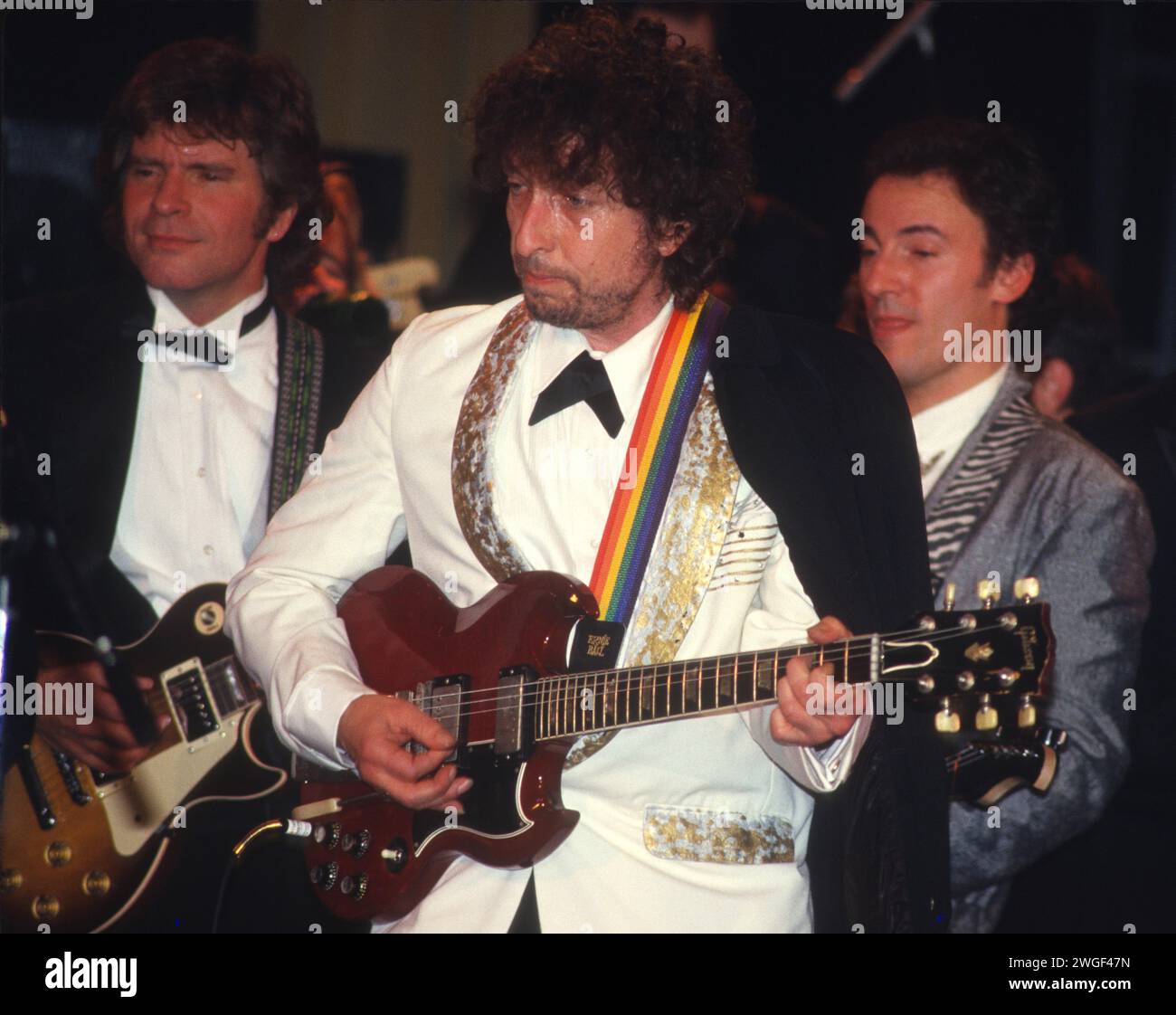 1985 John Fogerty Bob Dylan Bruce Springsteen John Barrett/PHOTOlink ...