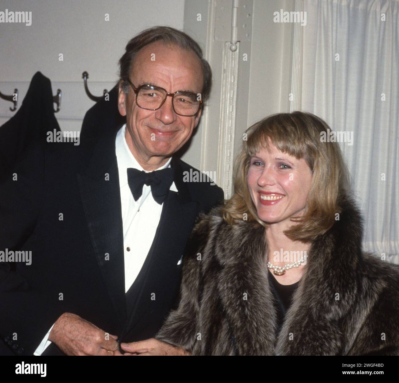 1985 Rupert Murdoch ex wife Ann John Barrett/PHOTOlink.net Stock Photo ...