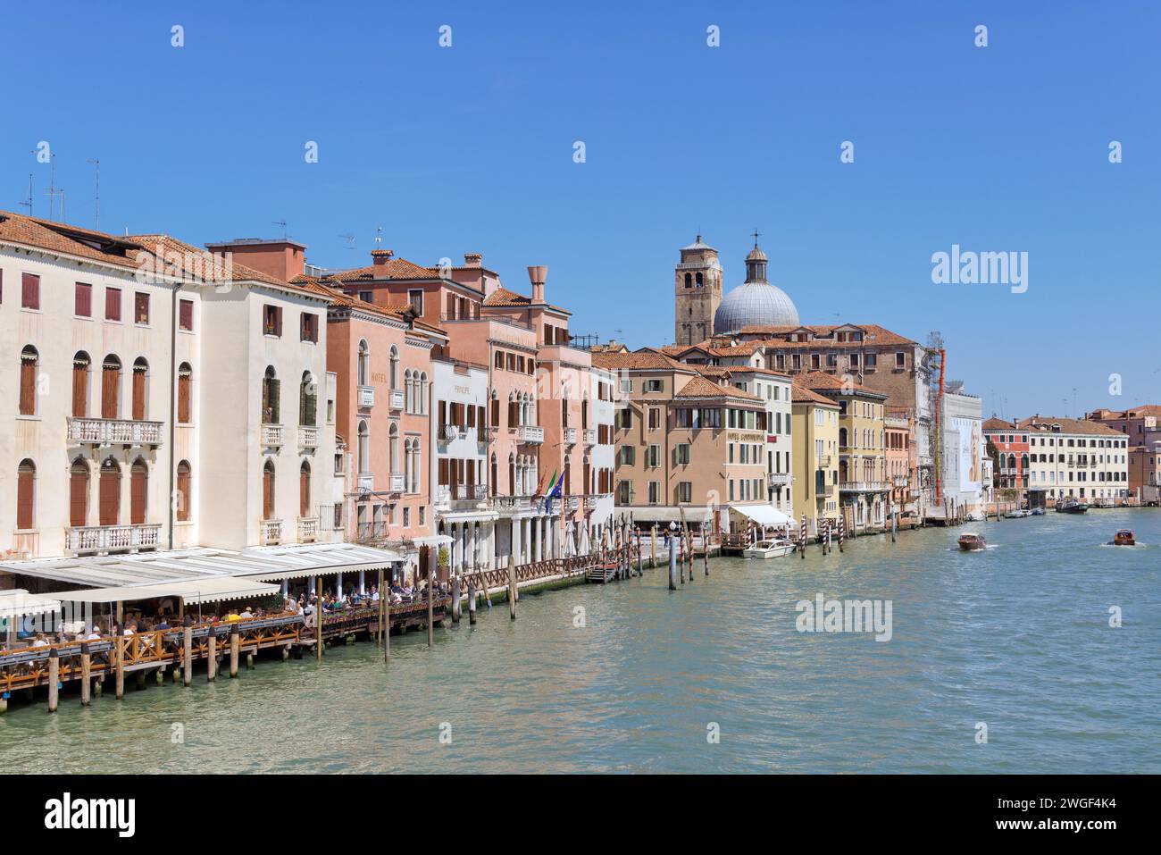 Grand Canal traffic in Venice Italy Stock Photo - Alamy