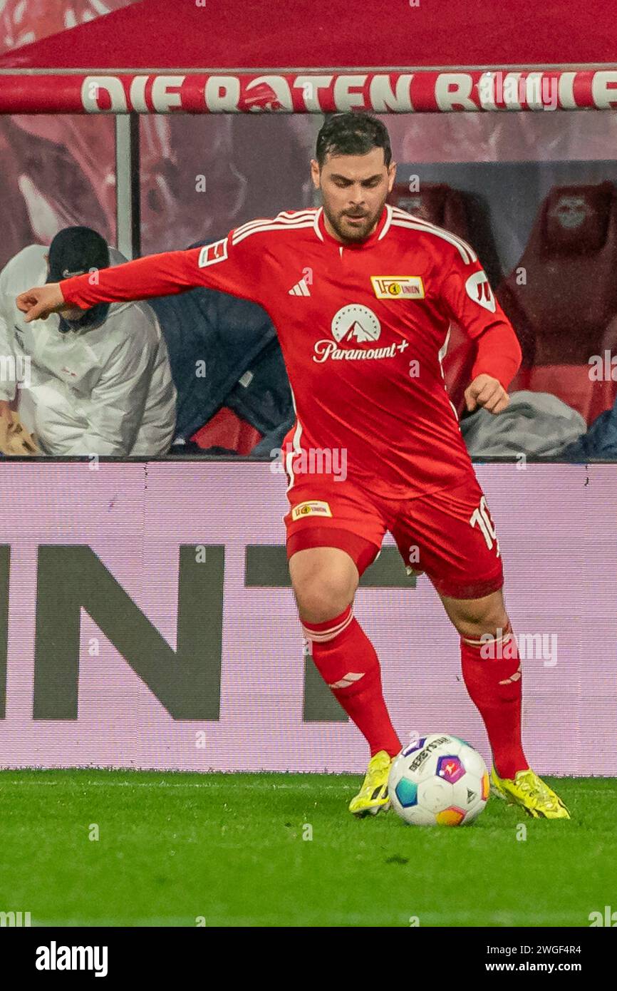Leipzig, Deutschland 04. Februar 2024: 1.BL - 2023/2024 - RB Leipzig vs. 1.FC Union Berlin Im ...