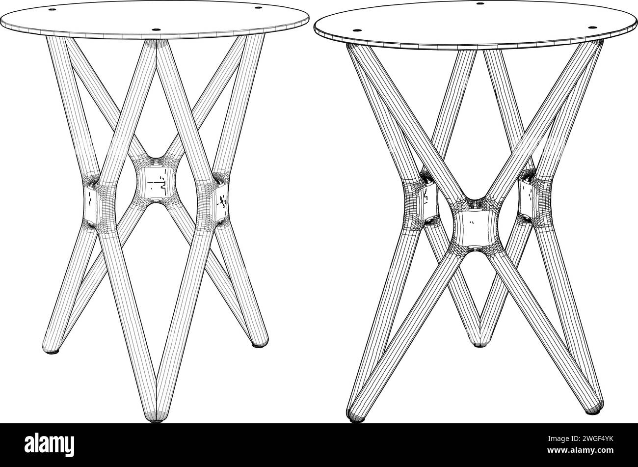 Triangular Table Vector. A Vector Illustration Isolated On White ...
