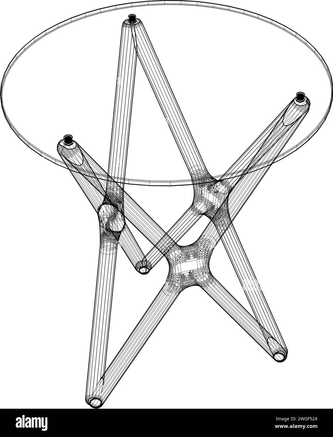 Triangular Table Vector. A Vector Illustration Isolated On White ...