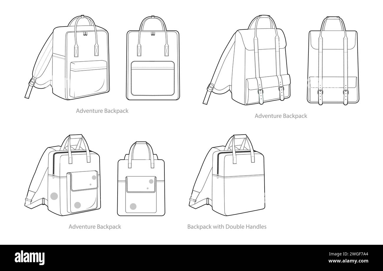 Technical backpacks Stock Vector Images - Alamy