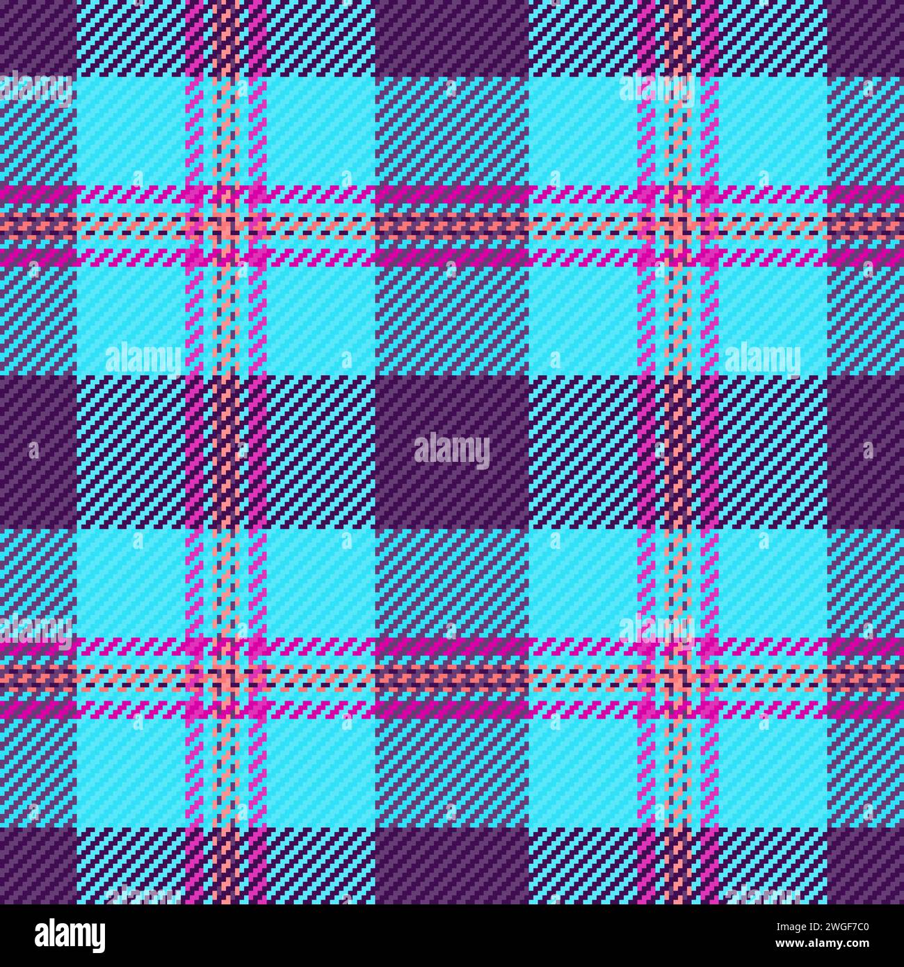 Female plaid check fabric, native textile vector tartan. Vivid pattern ...