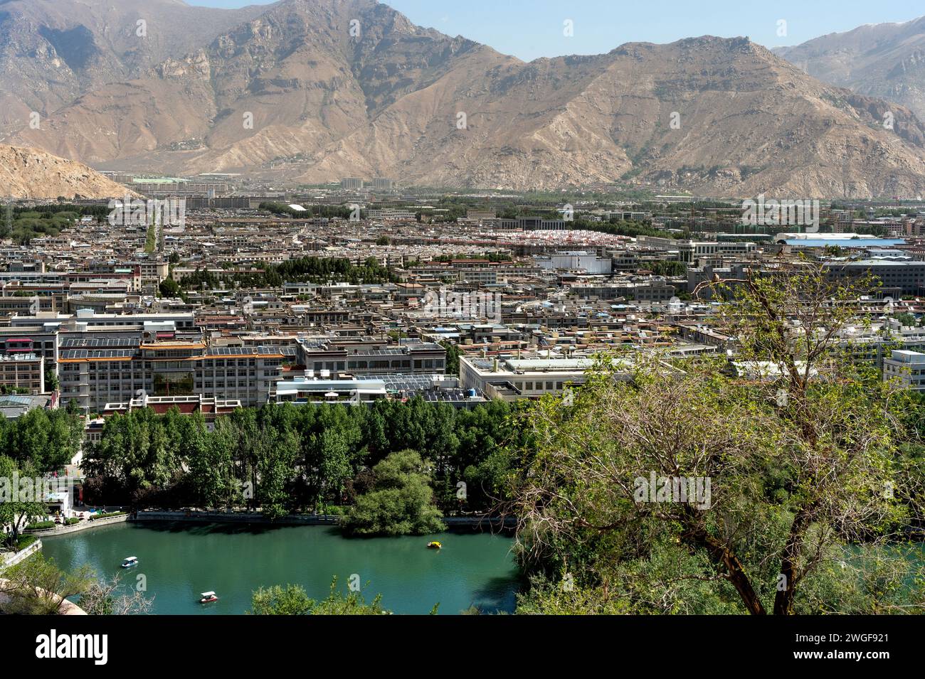 View of Lhasa City as seen from Potala Palace Stock Photo - Alamy