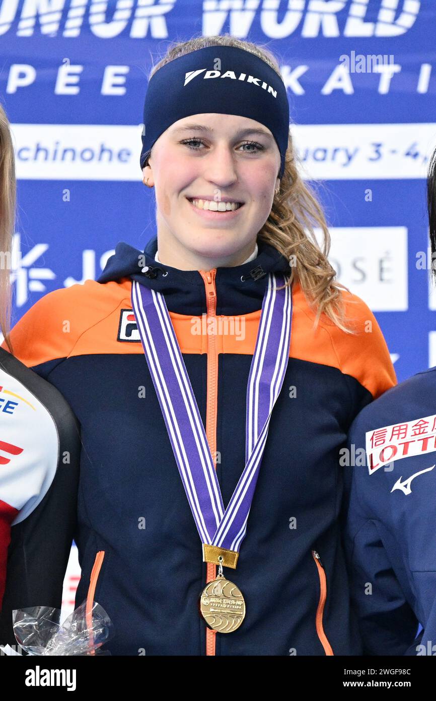 Aomori, Japan. Credit: MATSUO. 3rd Feb, 2024. Meike Veen (NED) Speed ...