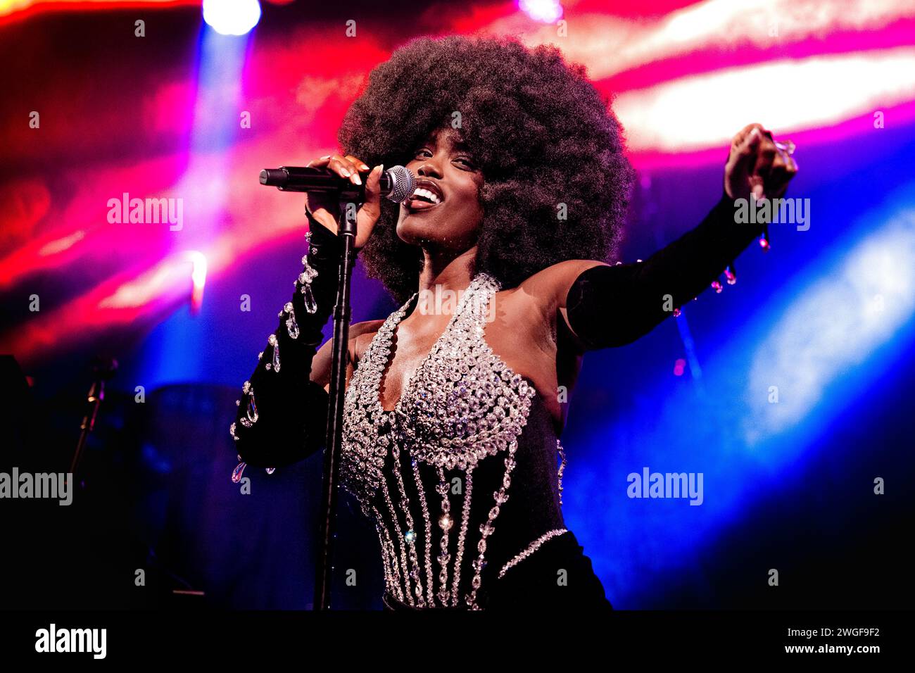 Italy 4 February 2024 Tanerélle Stephens - singer, songwriter and ...