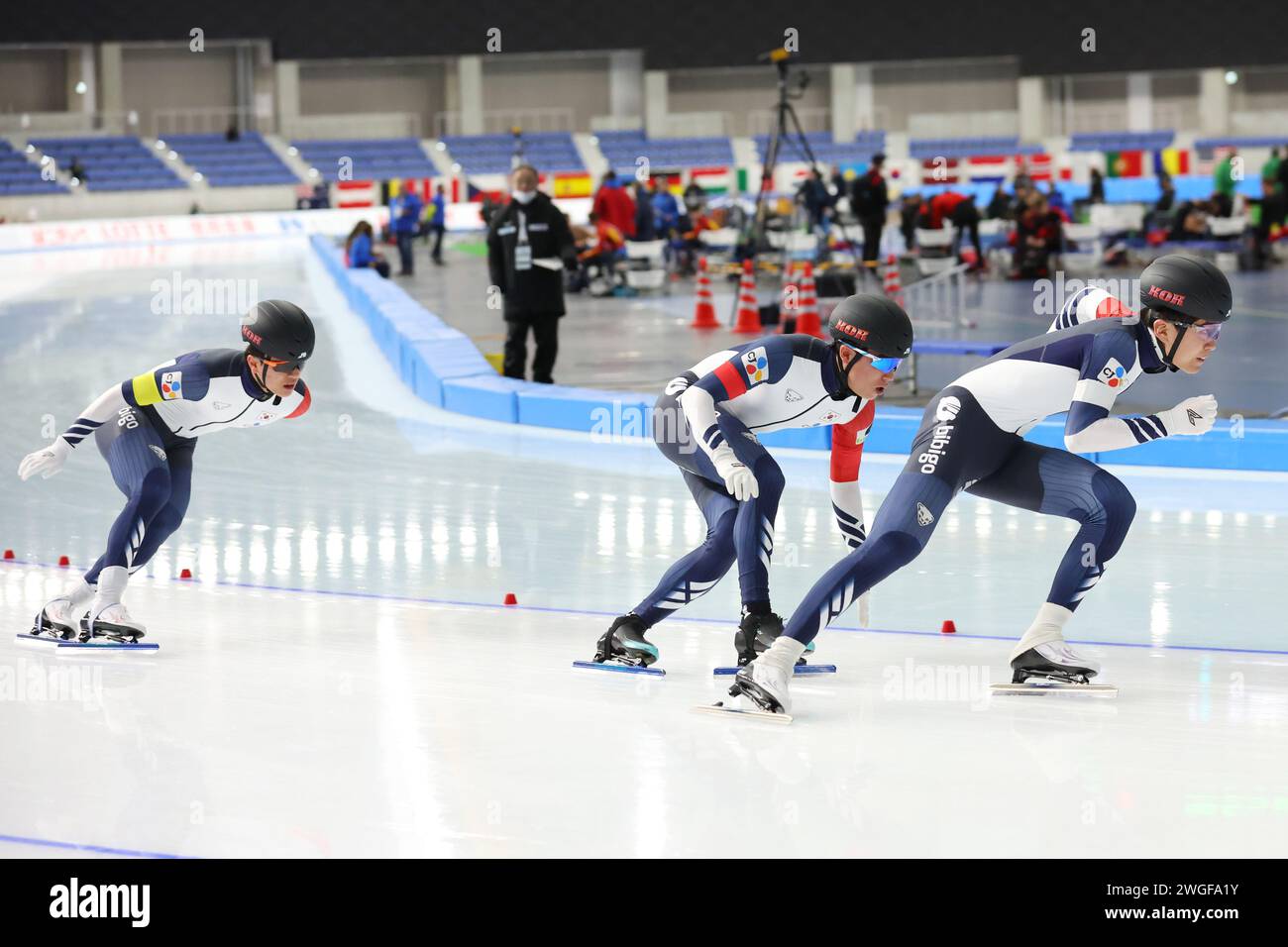 Aomori, Japan. 3rd Feb, 2024. Republic of Korea team group Speed ...