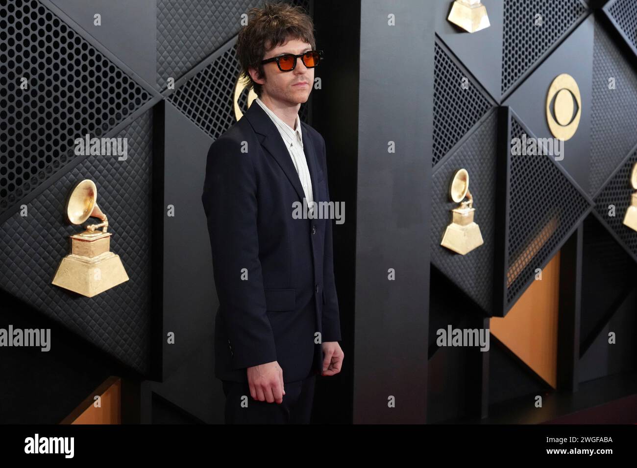 Sam Stewart arrives at the 66th annual Grammy Awards on Sunday, Feb. 4 ...