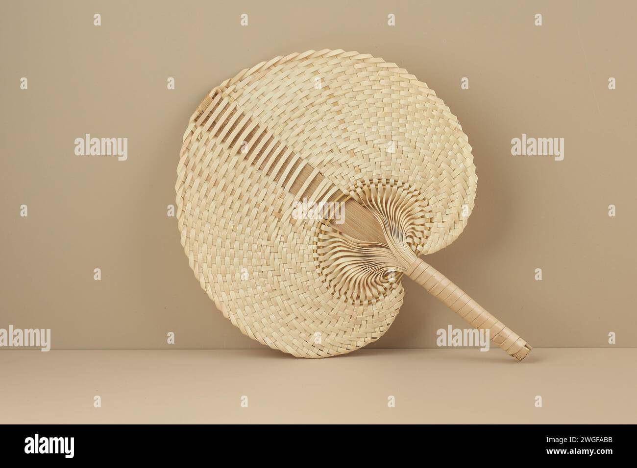 Woven Rattan Fan, Traditional Asian Fan Made from Weave Palm Leave ...