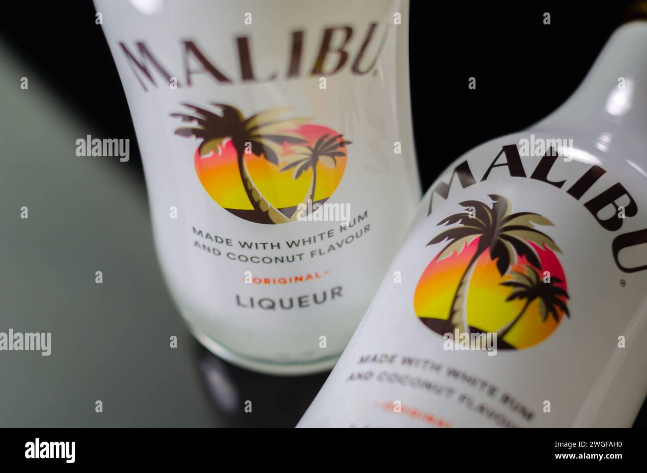 LONDON, UK - 18 JANUARY 2024 Malibu appeared on the market in 1981, is ...