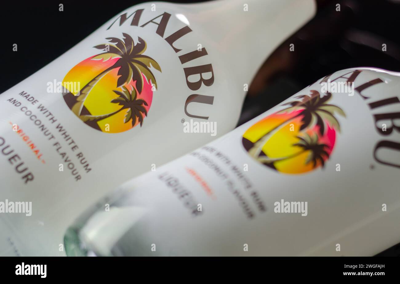 LONDON, UK - 18 JANUARY 2024 Malibu appeared on the market in 1981, is ...