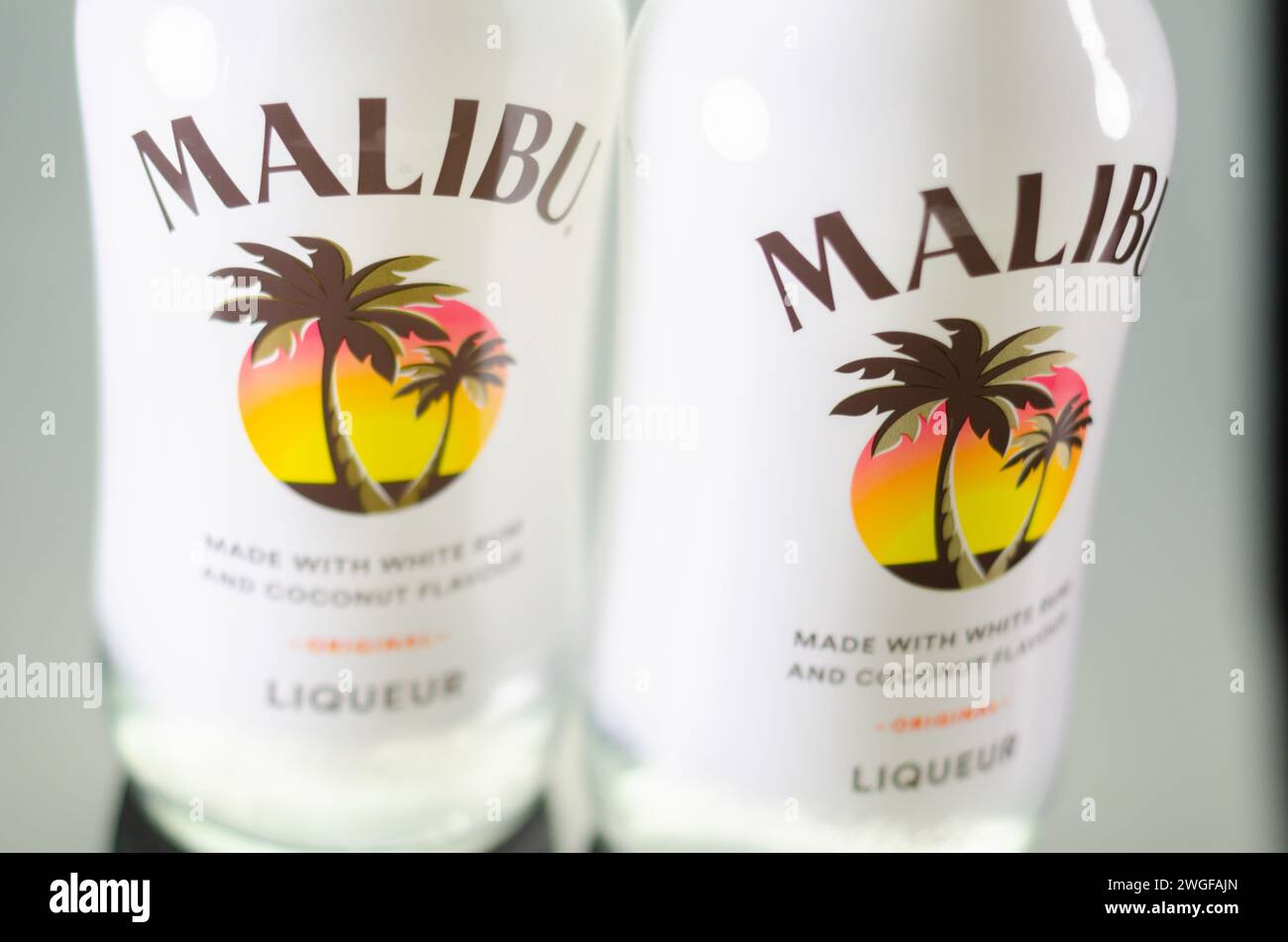 LONDON, UK - 18 JANUARY 2024 Malibu appeared on the market in 1981, is ...