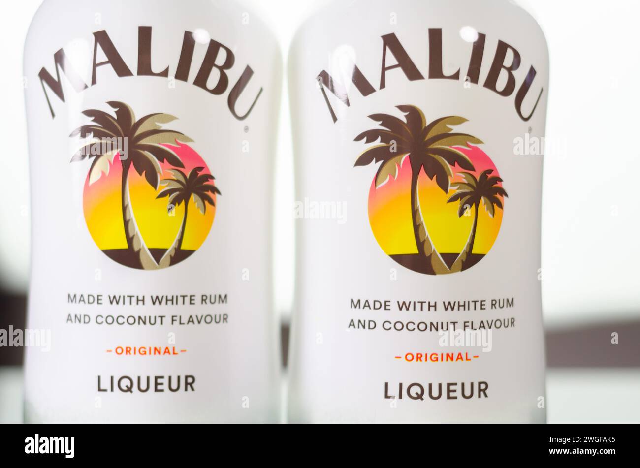 LONDON, UK - 18 JANUARY 2024 Malibu appeared on the market in 1981, is ...