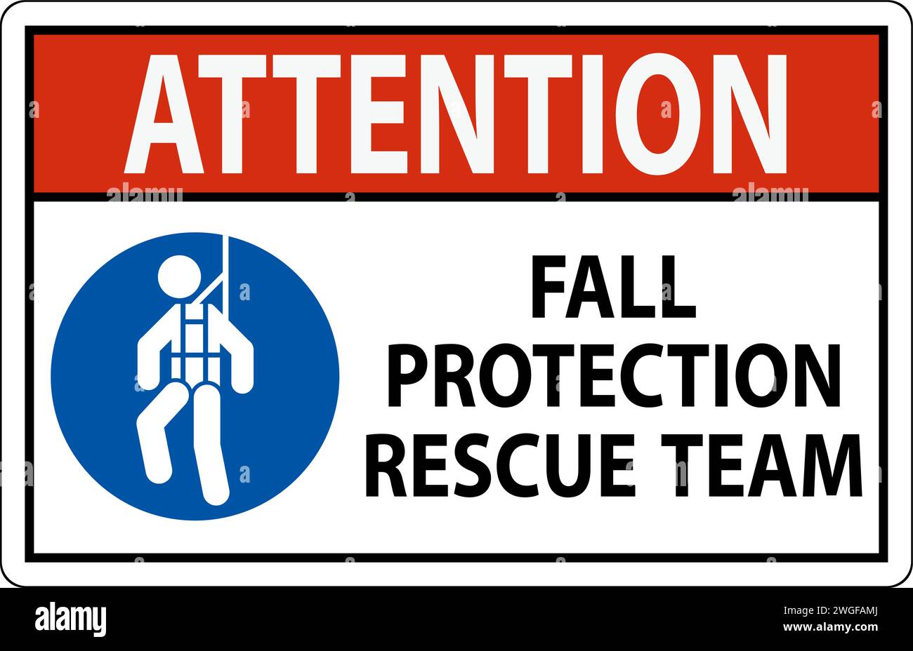 Hard Hat Decals, Attention Fall Protection Rescue Team Stock Vector ...