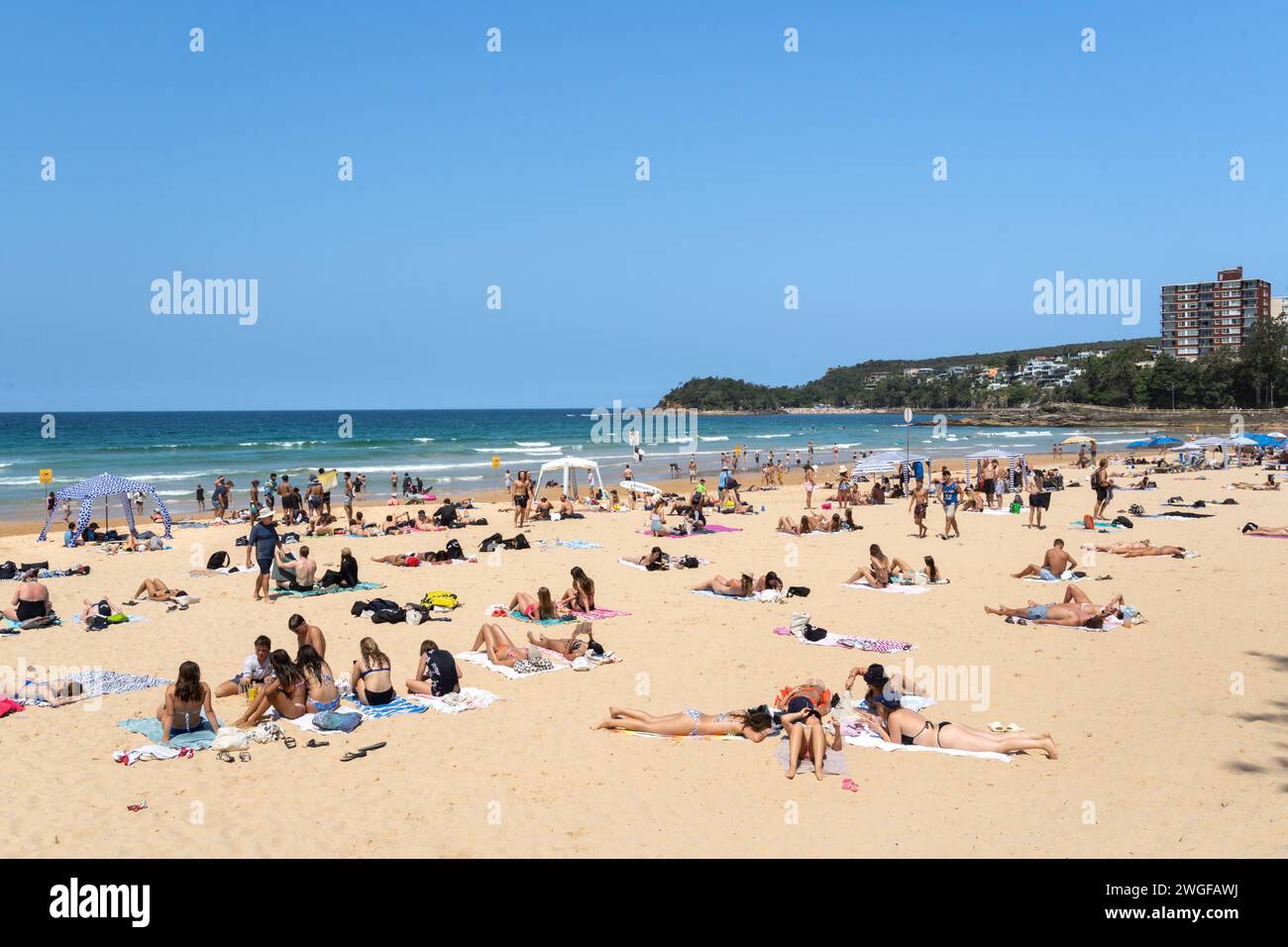 Sunbathers on Manly Beach, Sydney, Australia Stock Photo - Alamy