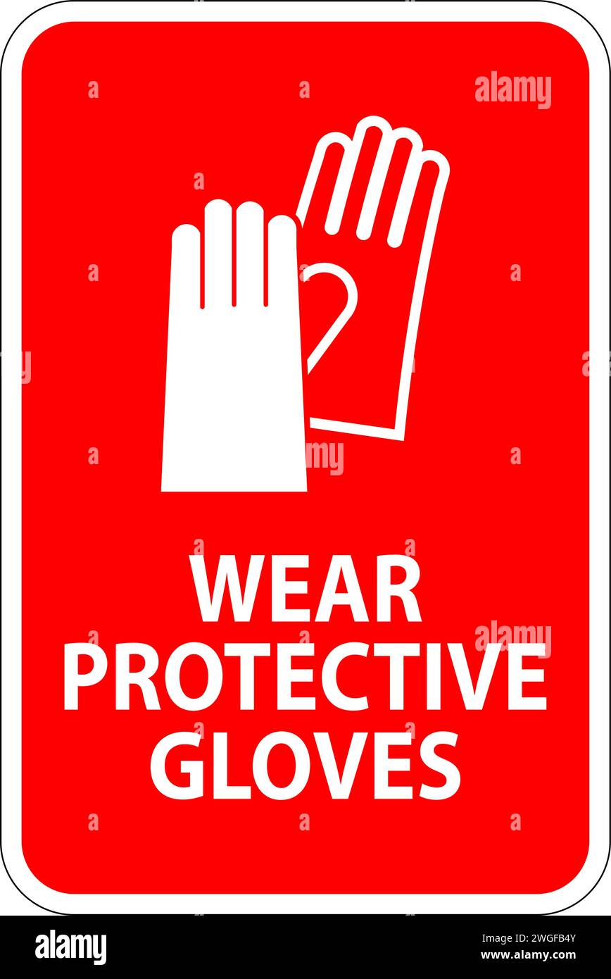 Hand sign protective gloves Stock Vector Images - Alamy