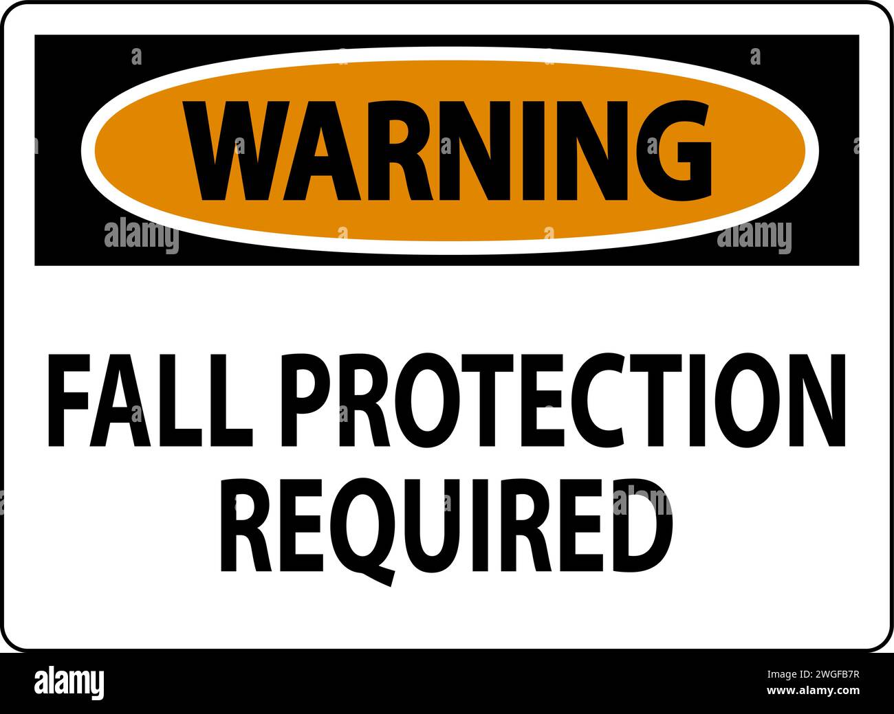 Cliff fall warning sign Stock Vector Images - Alamy