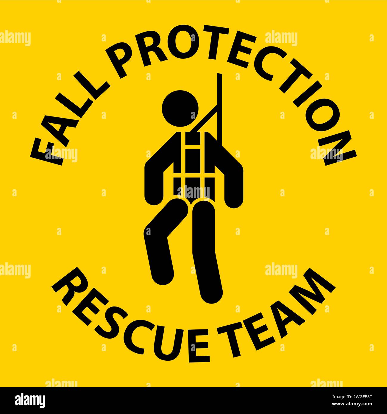 Hard Hat Decals, Danger Fall Protection Rescue Team Stock Vector Image ...